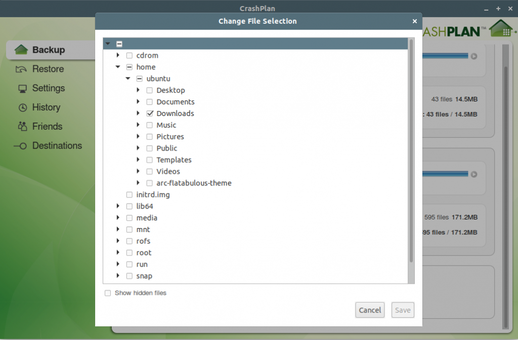 Backup Linux to The Cloud using CrashPlan Backup