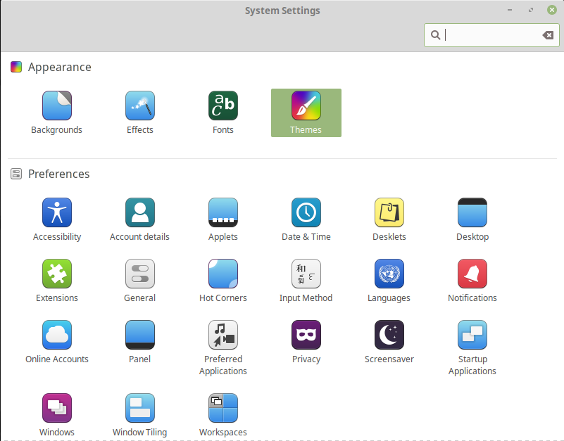 System Settings Linux Mint 19 Manjaro Dot Site