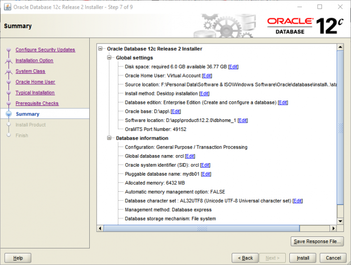 Beginners Guide to Install Oracle Database 12c on Windows 10 - Manjaro ...