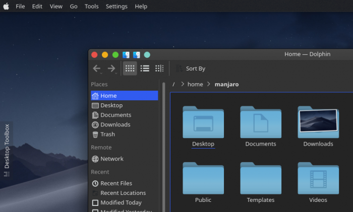 Manjaro KDE 19.0 Looks Like macOS - Manjaro dot site