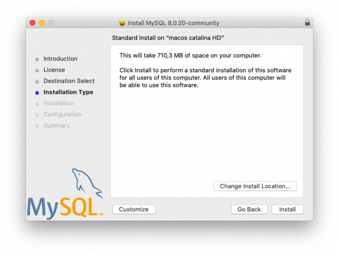 Step by step Installing MySQL Server on macOS Catalina 10.15.5 ...