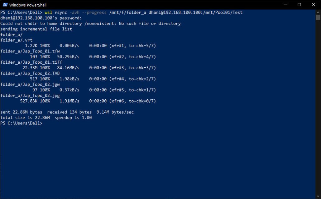 How to Backup Data using Rsync on Windows 10 - Manjaro dot site
